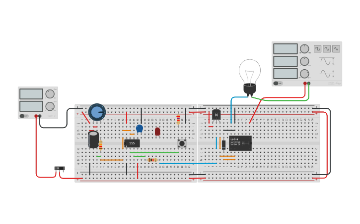 Circuit design Projeto do timer 555 | Tinkercad