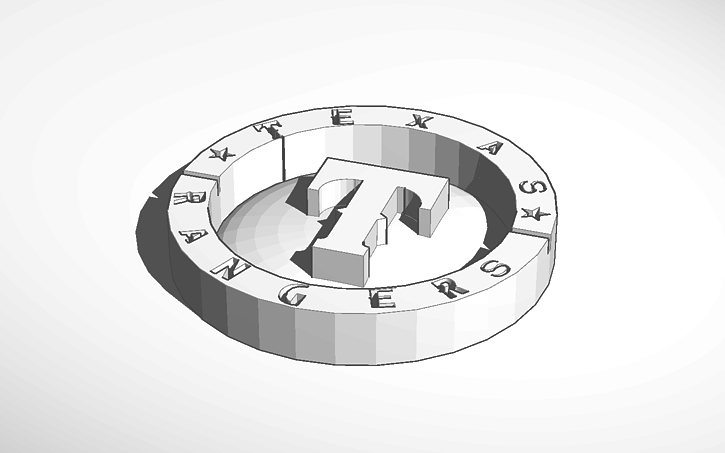 3D design Texas Rangers - Tinkercad