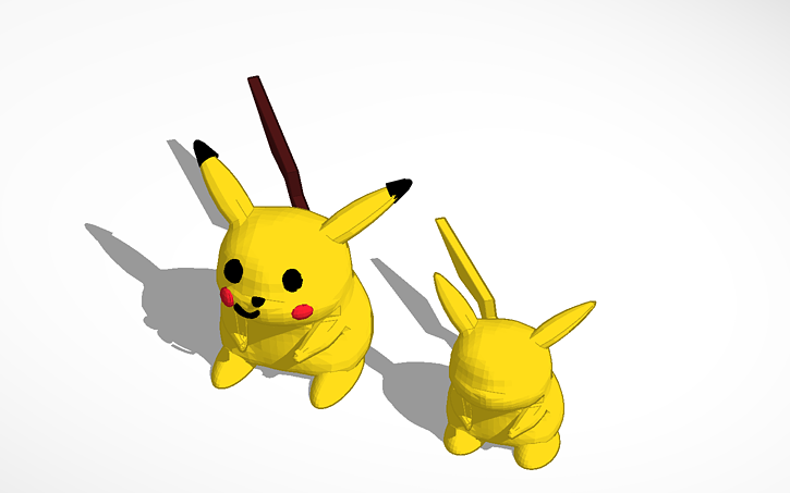 3D design pikachu - Tinkercad