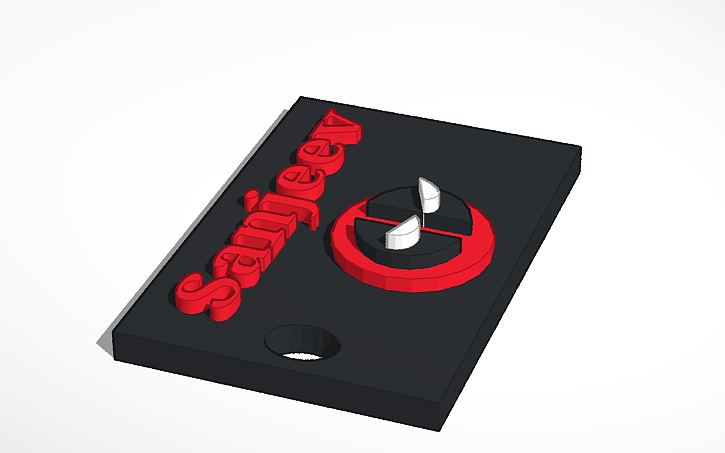 3D design Sanjeevs deadpool name tag - Tinkercad