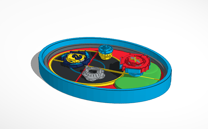 3D design beyblade burst QuadStrike episode 9 - Tinkercad