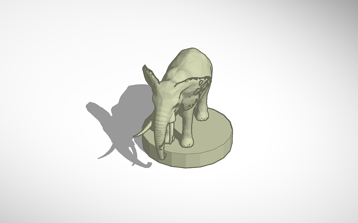 3D design Elephant - Tinkercad