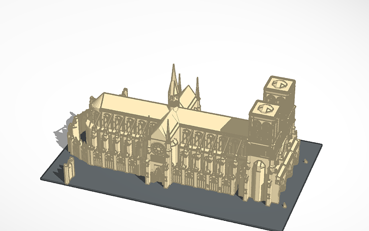 3D design Notre Dame, Paris - Tinkercad