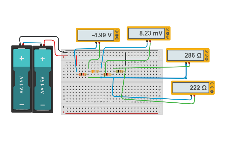 Circuit design Circuitos en Serie 2 | Tinkercad