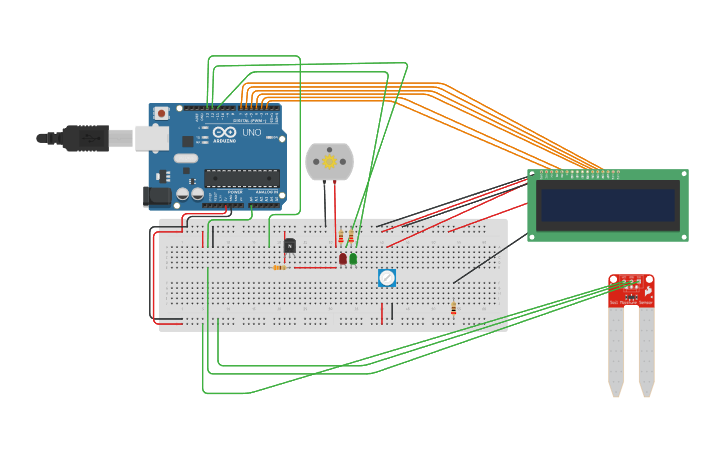 Circuit design soil_moisture - Tinkercad