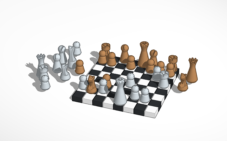 3D design chess game - Tinkercad