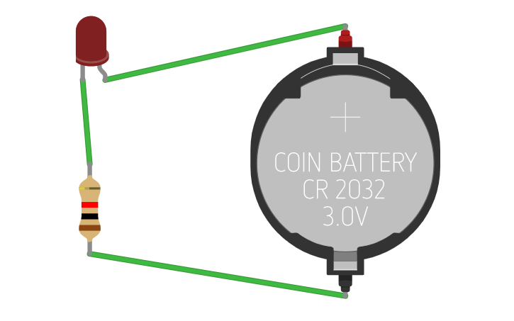 Circuit design Basic series circuit - Tinkercad