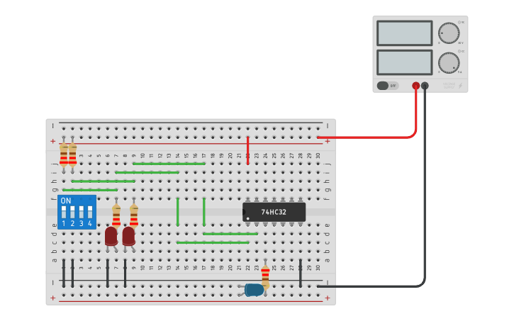 Circuit design Circuito 7432 OR | Tinkercad