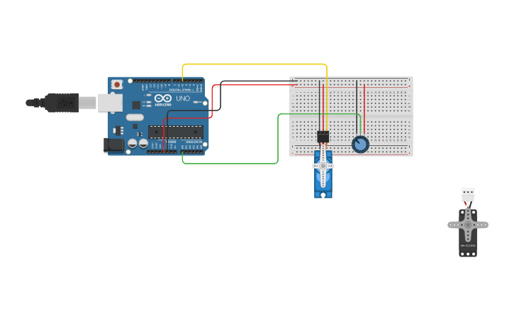 Circuit design Projeto ServoMotor | Tinkercad