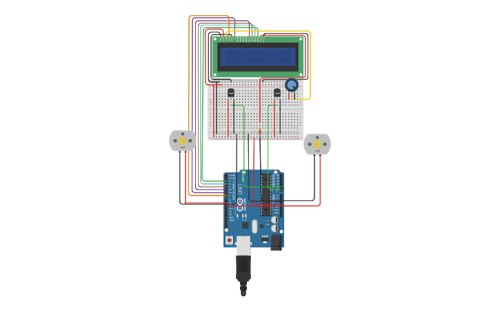 Circuit design Robot suhu with LCD using functions - Tinkercad Circuit design Robot suhu with LCD using functions - Tinkercad