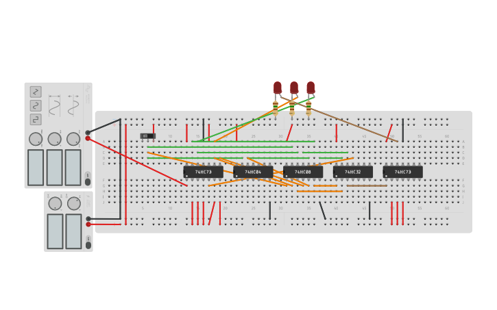 Circuit Design 3 Bit Asynchronous Up Down Counter Tinkercad