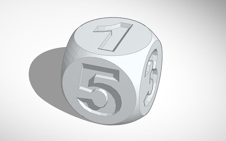 3D design Dice - Tinkercad