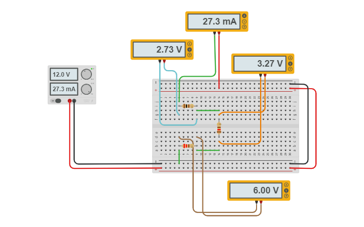 Circuit design Res-serie 2Bit | Tinkercad
