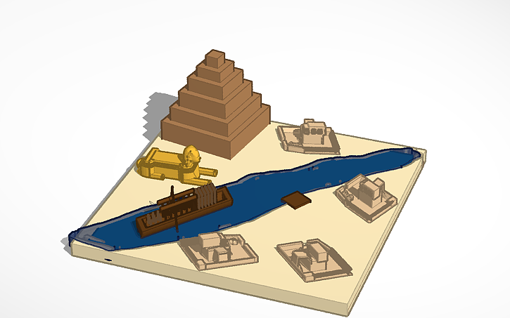 3D design mini city series egypt - Tinkercad