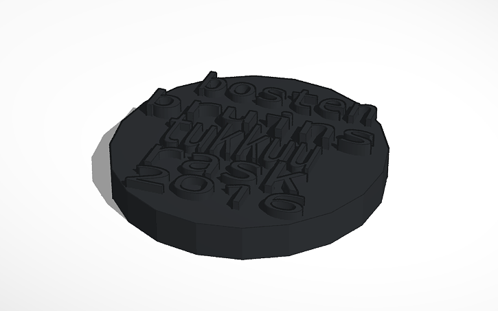 3D design hokey puck - Tinkercad