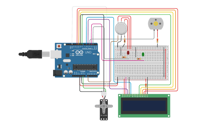 Circuit design RANGKAIAN SENSOR ASAP - Tinkercad
