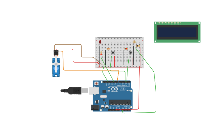 Circuit design Servomotor y ldr | Tinkercad Circuit design Servomotor y ldr | Tinkercad
