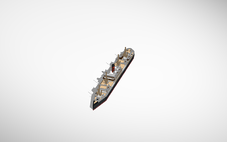 3D design RMS Carpathia - Tinkercad