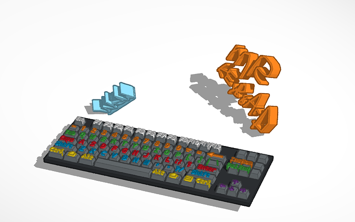 3d Design Mr Keyboard Tinkercad