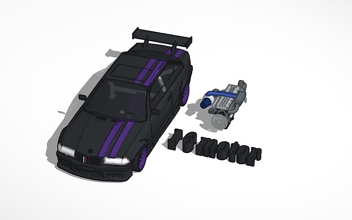 3D design 1999 BMW M3 E36 - Tinkercad