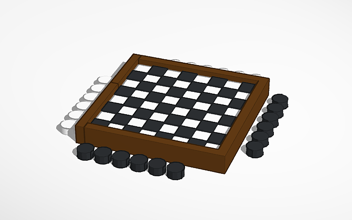3D design Checkers - Tinkercad