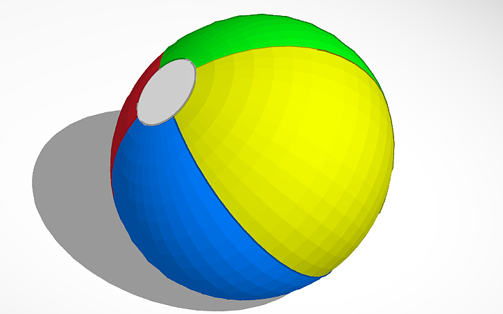 3D design Beach Ball - Tinkercad