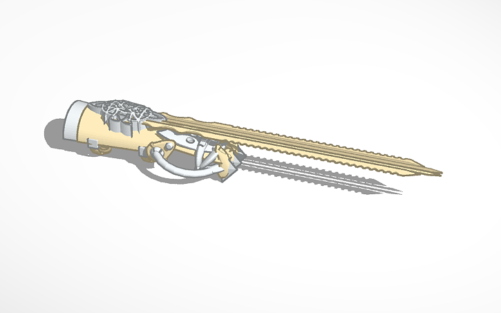 3D design Saber's Steel Dragon Bone Claw Gauntlet - Tinkercad