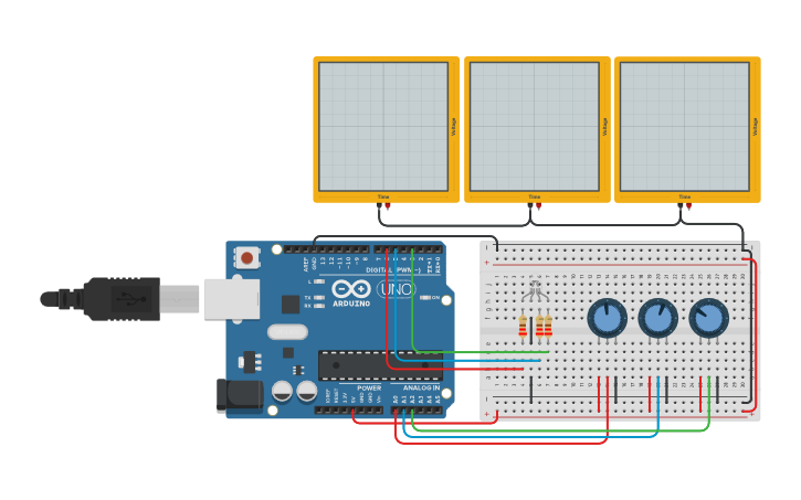 Circuit design 06 RGB Taller de Arduino - Tinkercad
