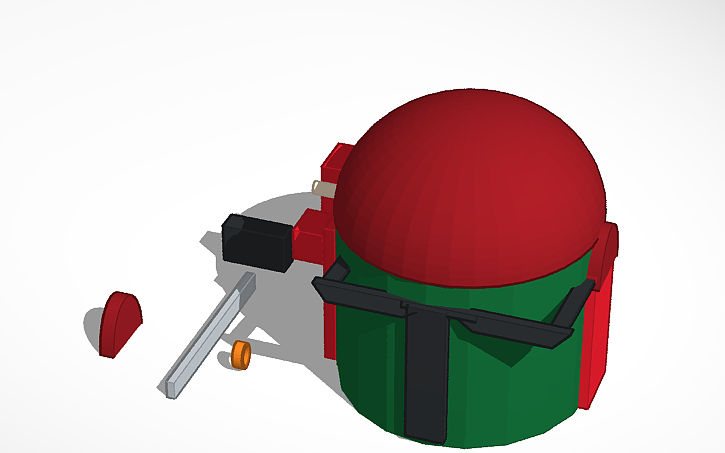 3D design Boba fetts Helmet - Tinkercad