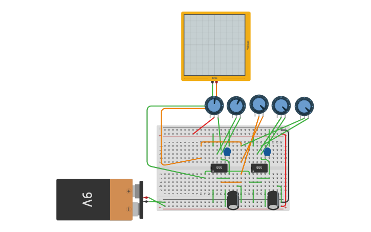 Circuit design Oscillator - Tinkercad