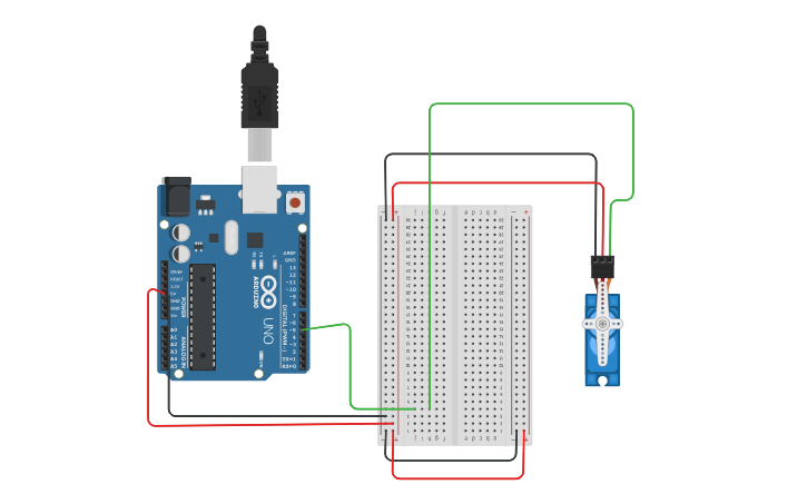 Circuit design wek9-c2-servo-motor-example - Tinkercad