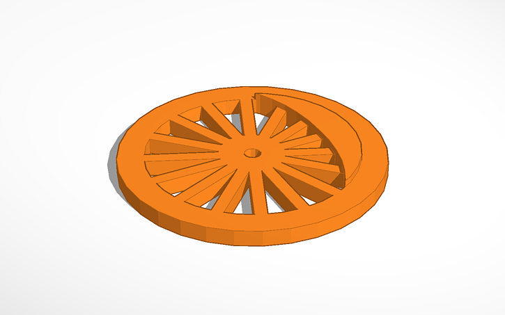 3D design train wheel - Tinkercad