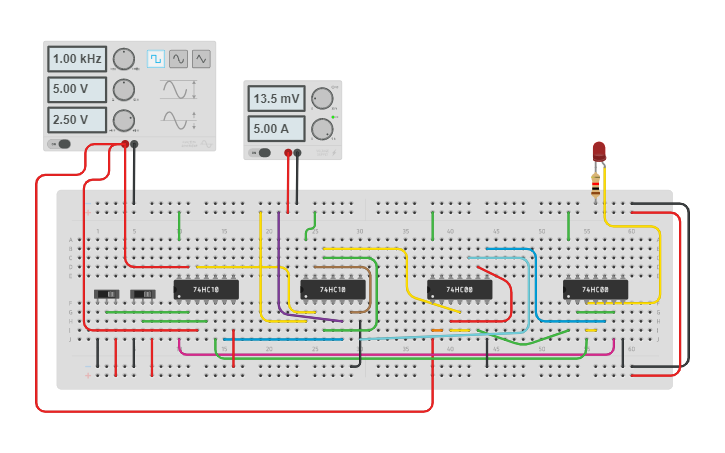 Circuit design Experiment_&( Master slave jk) | Tinkercad