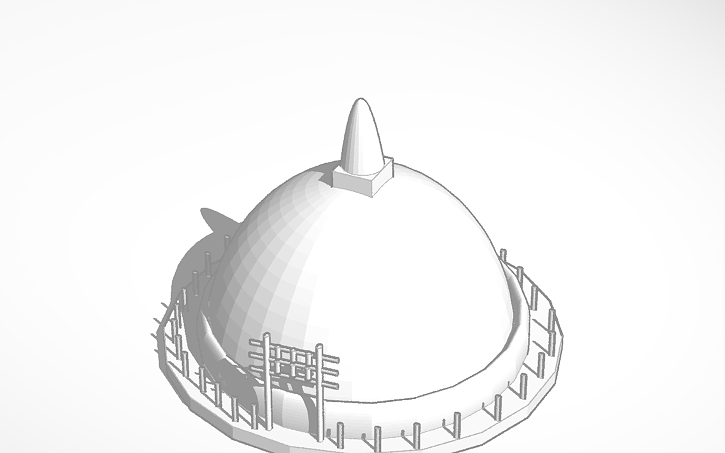 3D design sanchi stupa - Tinkercad
