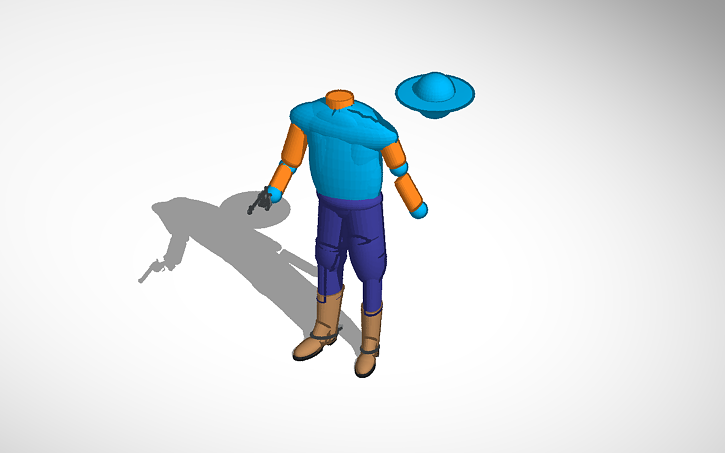 3D design Cowboy Model - Tinkercad