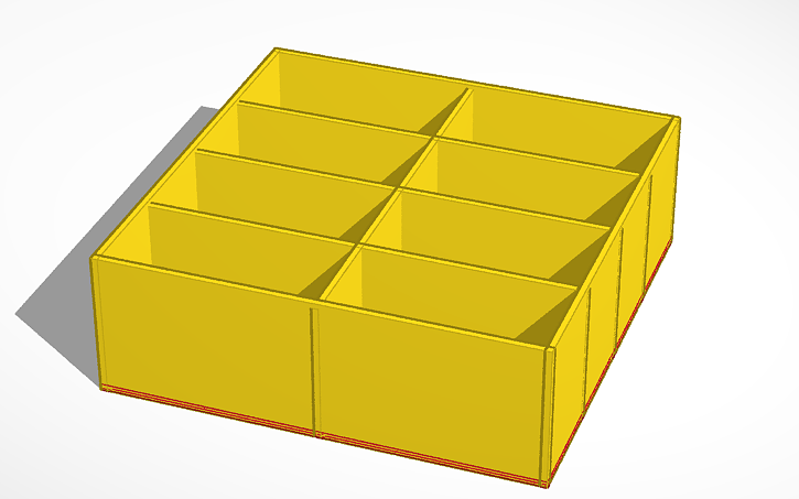3D design Lego Storage Bin 130x40mm 8 bin - Tinkercad