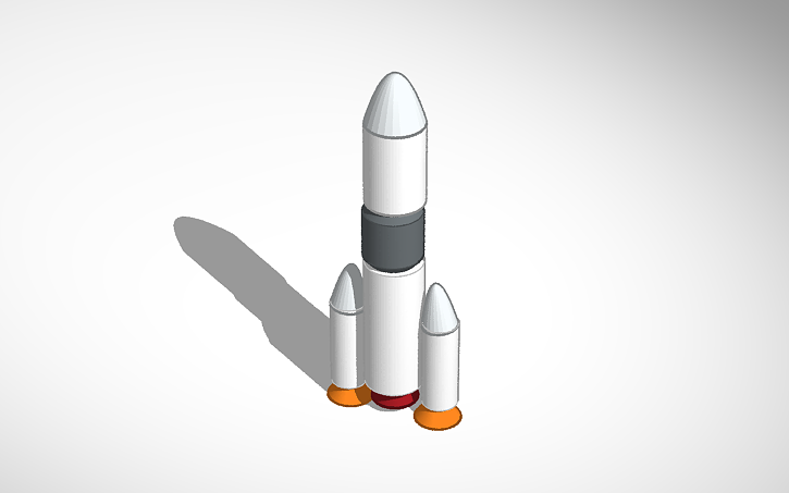 3D design GSLV MarkIII Rocket Launcher - Tinkercad