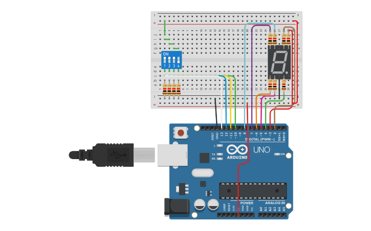 Circuit design Practica 7 - Tinkercad