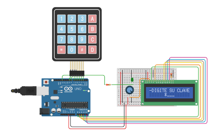 Circuit Design Cerradura Digital Con Clave Tinkercad