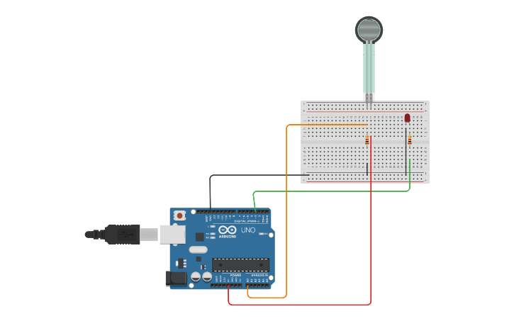 Circuit design Pressure Sensor - Tinkercad