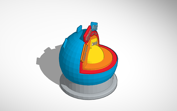 3D design Interior of the Earth Model - Tinkercad