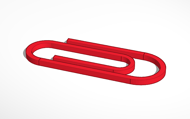 3D design paper clip | Tinkercad