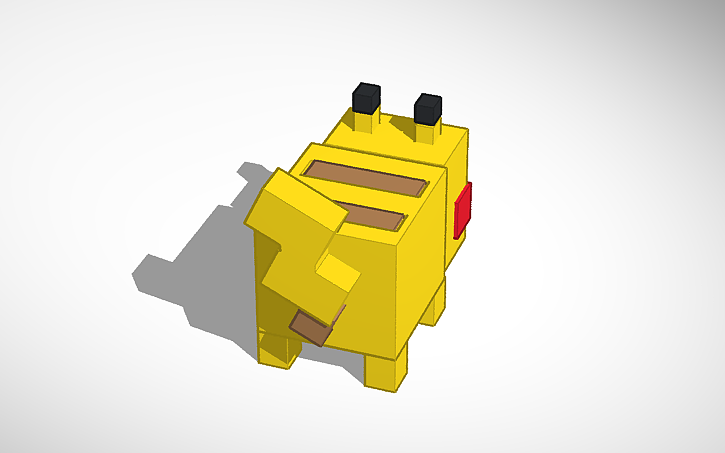 3D design pikachu - Tinkercad