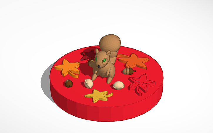 3D design Squirrel (Pawn) #Chess - Tinkercad