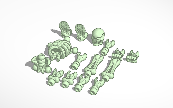 3D design skeleton - Tinkercad