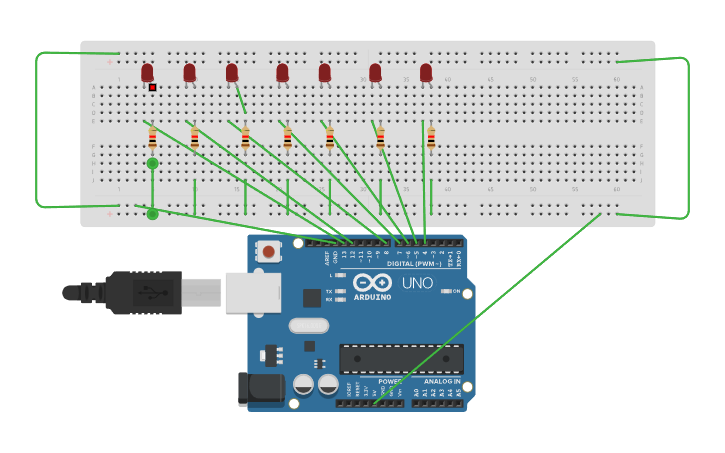 Circuit design hmt led - Tinkercad
