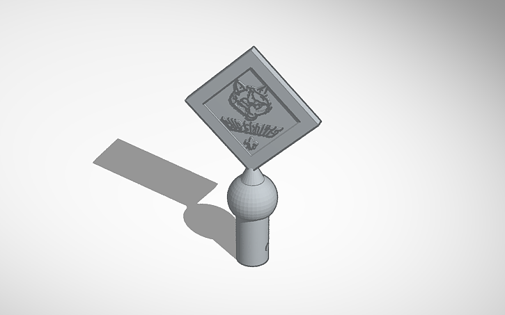 3D design Cub Scout Flag Topper - Tinkercad