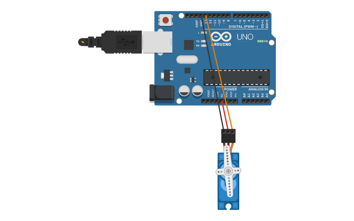 Circuit design MICRO SERVO | Tinkercad