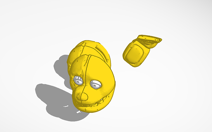 3D design spring bonnie mask - Tinkercad