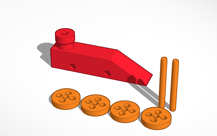 3D design Balloon Powered Dragster Example - Tinkercad